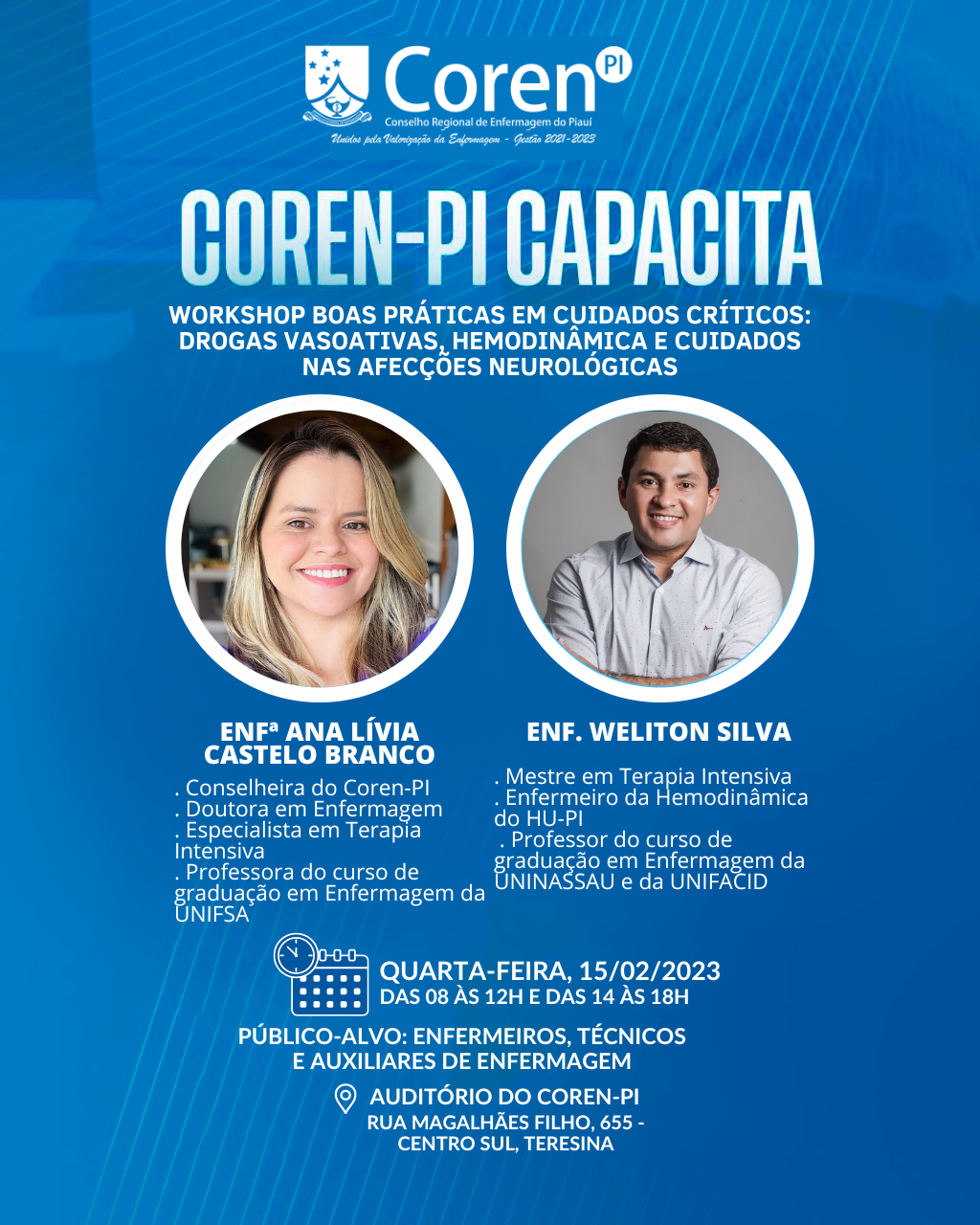 Inscrições - Workshop boas práticas em cuidados críticos: drogas ...